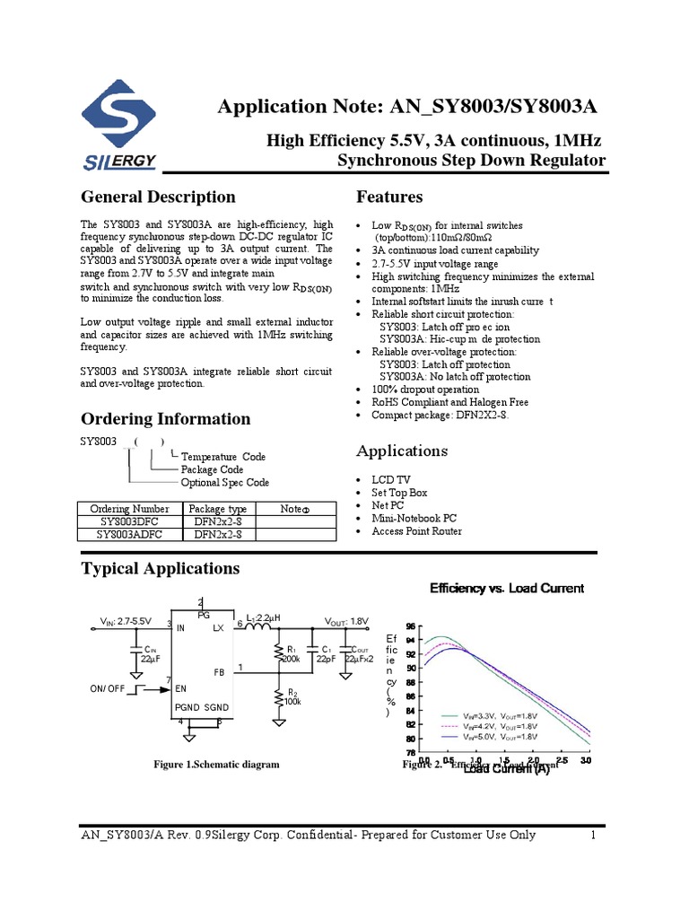 SY8003 Silergy | PDF