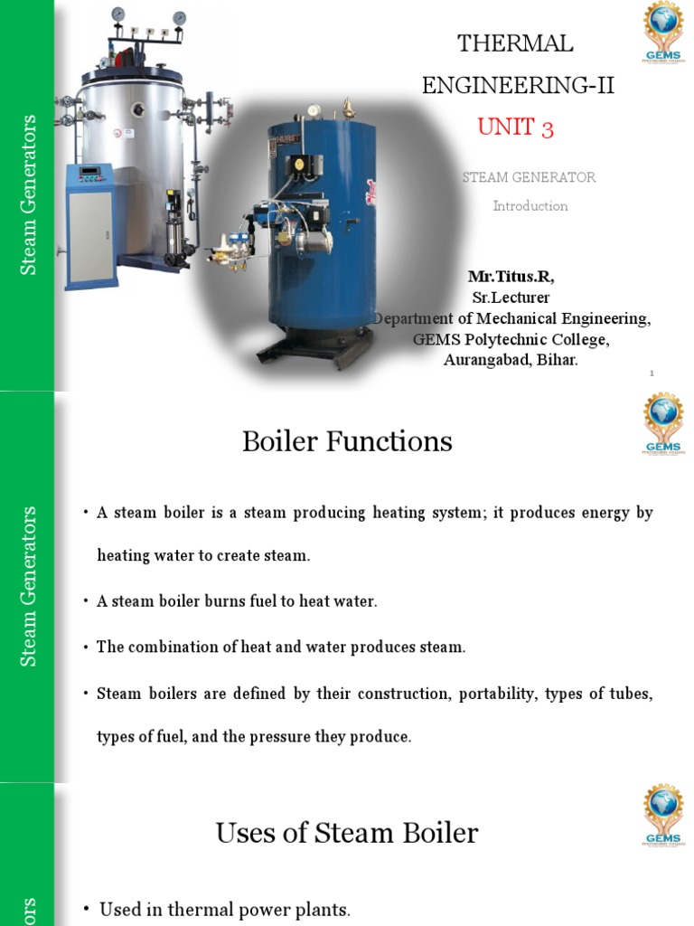 3.1 Boiler Introduction | PDF | Boiler | Steam