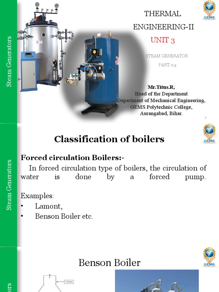 Working Principle of Benson Boiler | PDF | Boiler | Steam