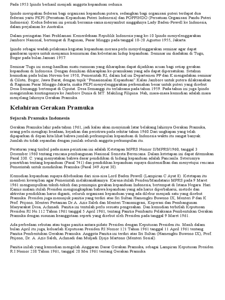 PERTEMUAN KE 4 Sejarahpramuka Dan Kotak1 | PDF | Politik | Perjalanan