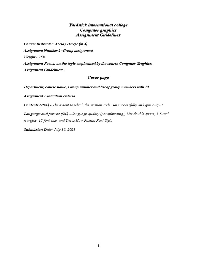 Computer Graphics Assignment 2 Pdf 