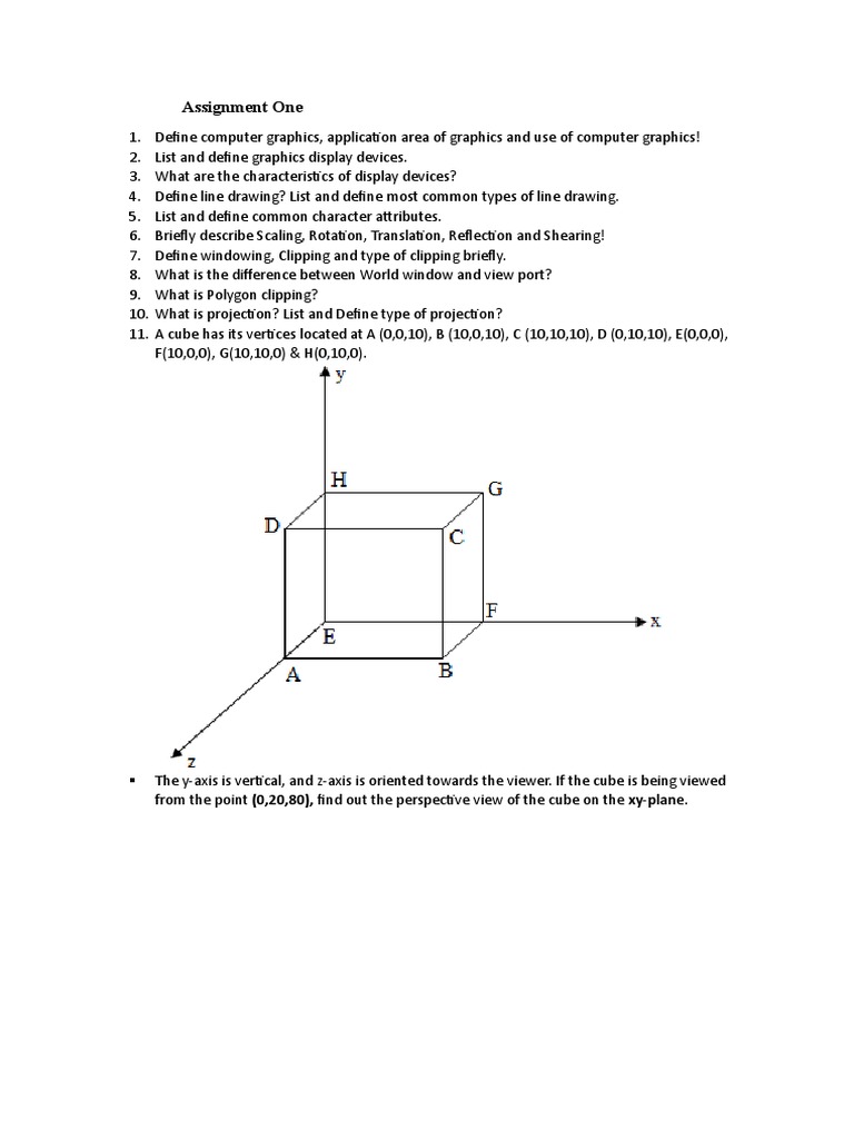 Computer Graphics Assignment 1 Pdf 