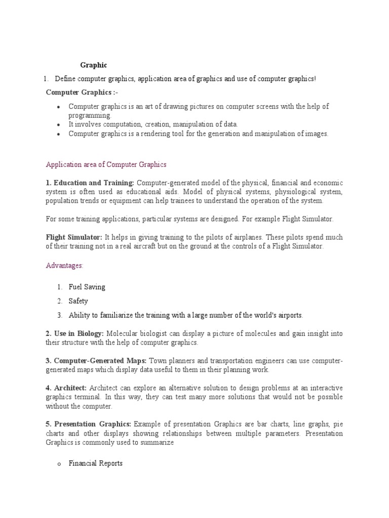 Computer Graphic | PDF | Computer Monitor | Liquid Crystal Display