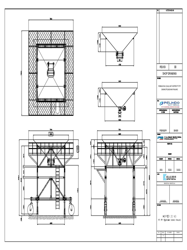 Desain 2 Unit Hopper Pelabuhan Panjang | PDF