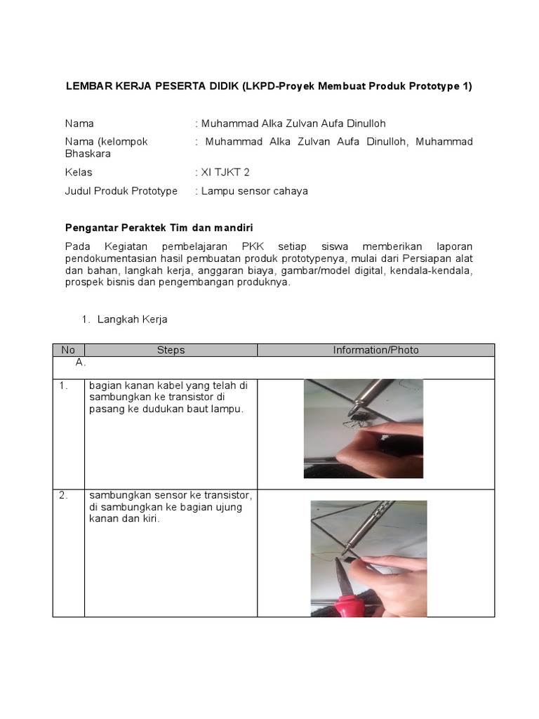 Proyek Prototype Lampu Sensor Cahaya | PDF