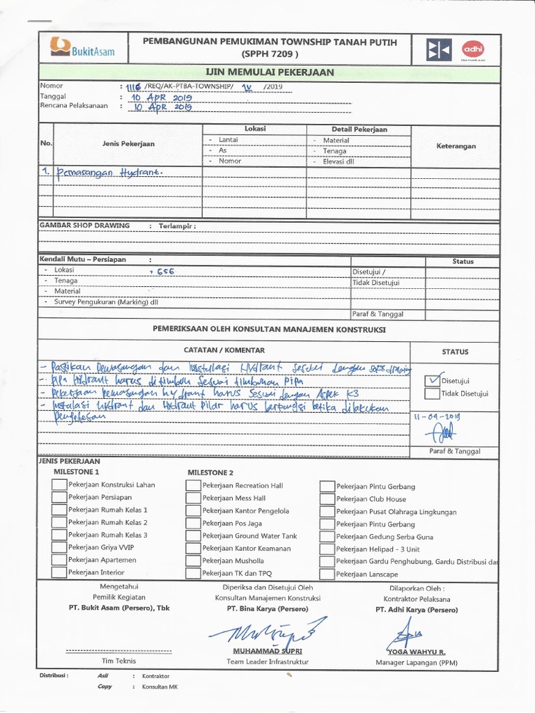 ME - Pemasangan Hydrant (GSG) | PDF