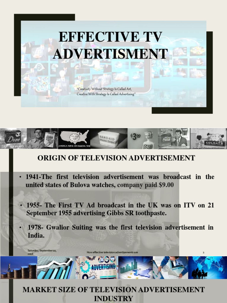 TV Advertisement | PDF | Advertising | Television