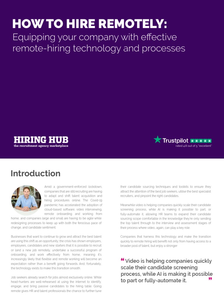 HIRING HUB How To Recruit Remotely 2020 | PDF | Recruitment | Business