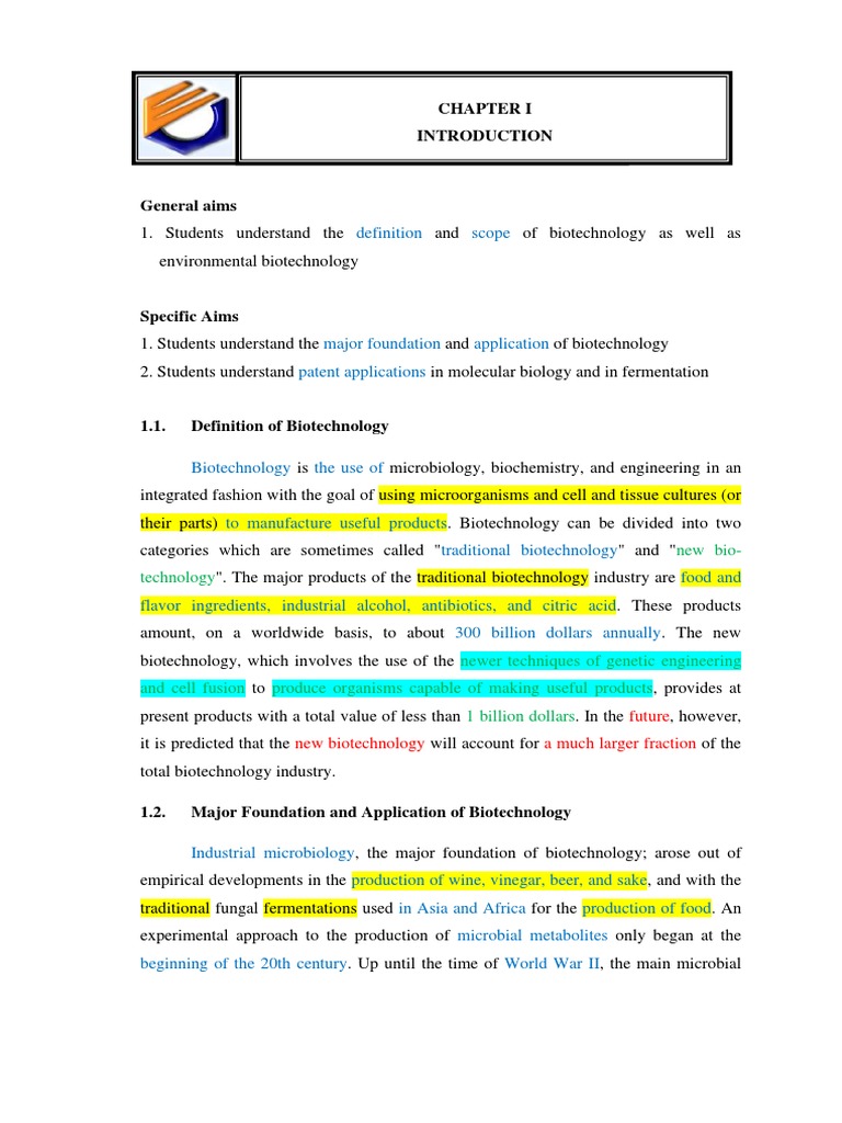 Chapter1 Introduction | PDF | Biotechnology | Microorganism Chapter1 Introduction | PDF | Biotechnology | Microorganism