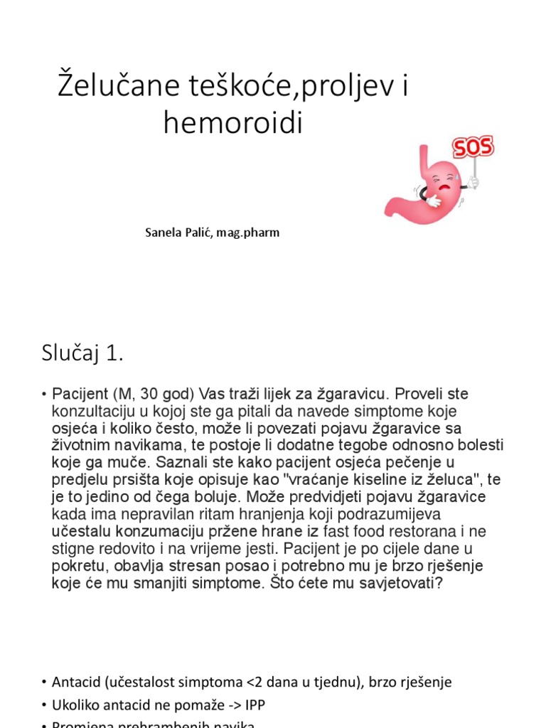 Želučane Teškoće, Proljev I Hemoroidi | PDF
