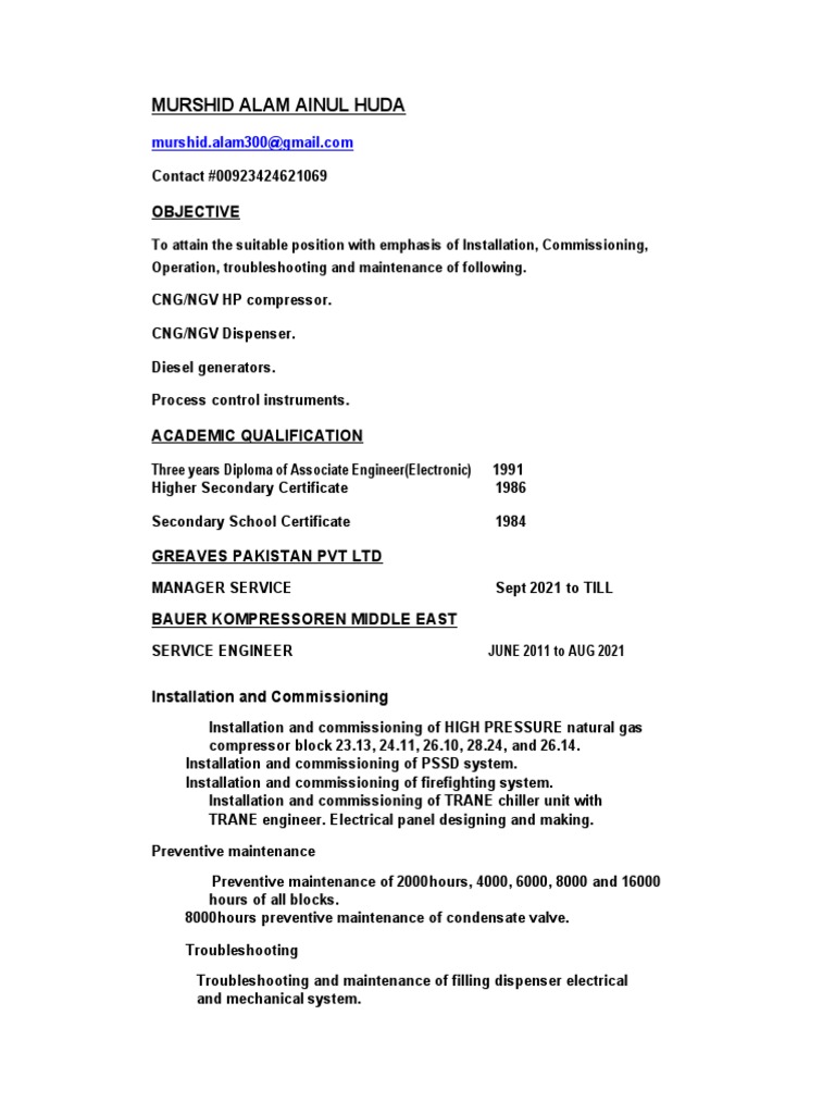 Murshid Alam CV | PDF