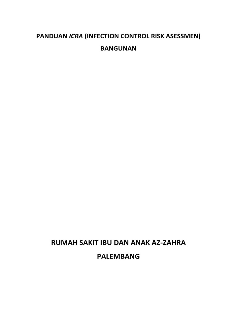 Panduan ICRA untuk Rumah Sakit Az-Zahra | PDF