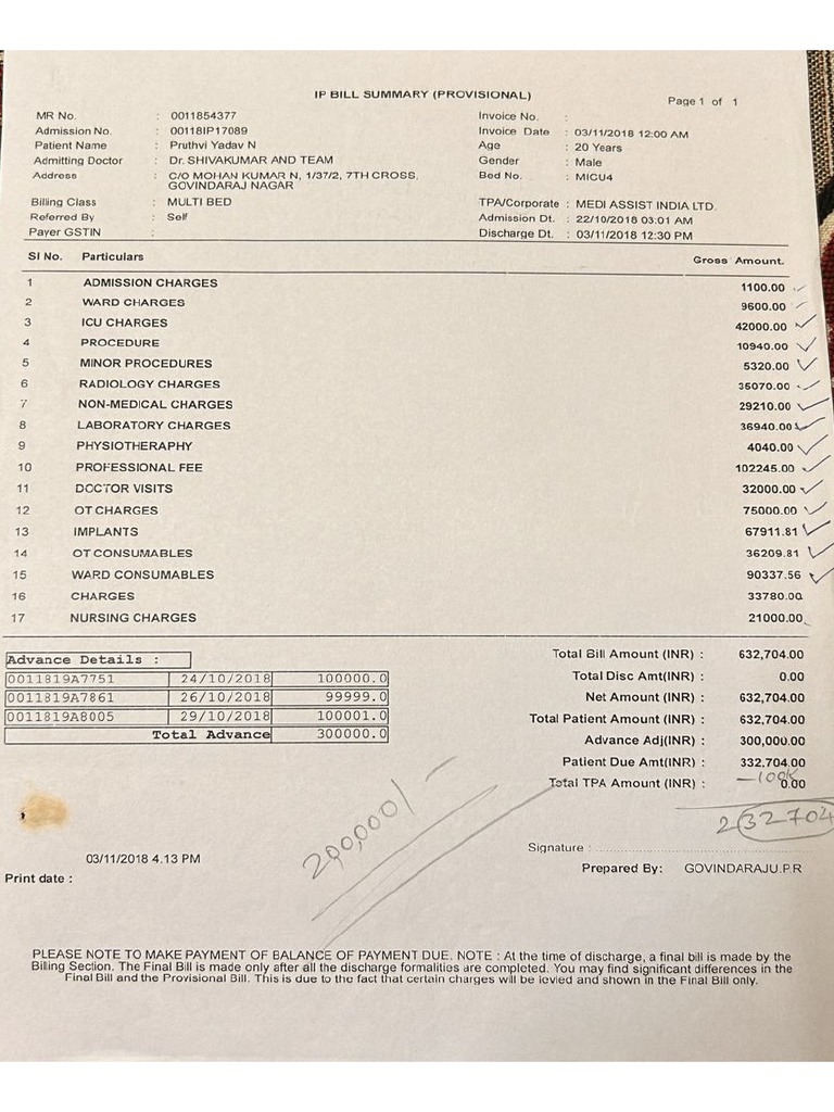Medical Bill | PDF