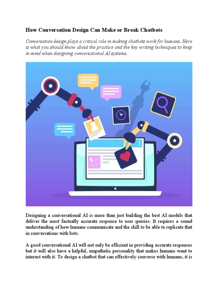 How Conversation Design Can Make or Break Chatbots | PDF | Human ...
