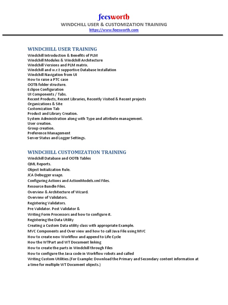 Windchil User and Customization Training | PDF | Business | Technology ...