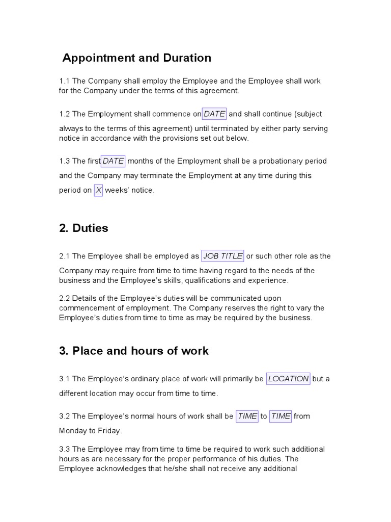 Appointment and Duration | PDF | Employment | Salary