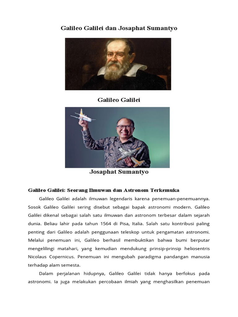 Penemuan Galileo dan Josaphat Sumantyo | PDF | Sains & Matematika