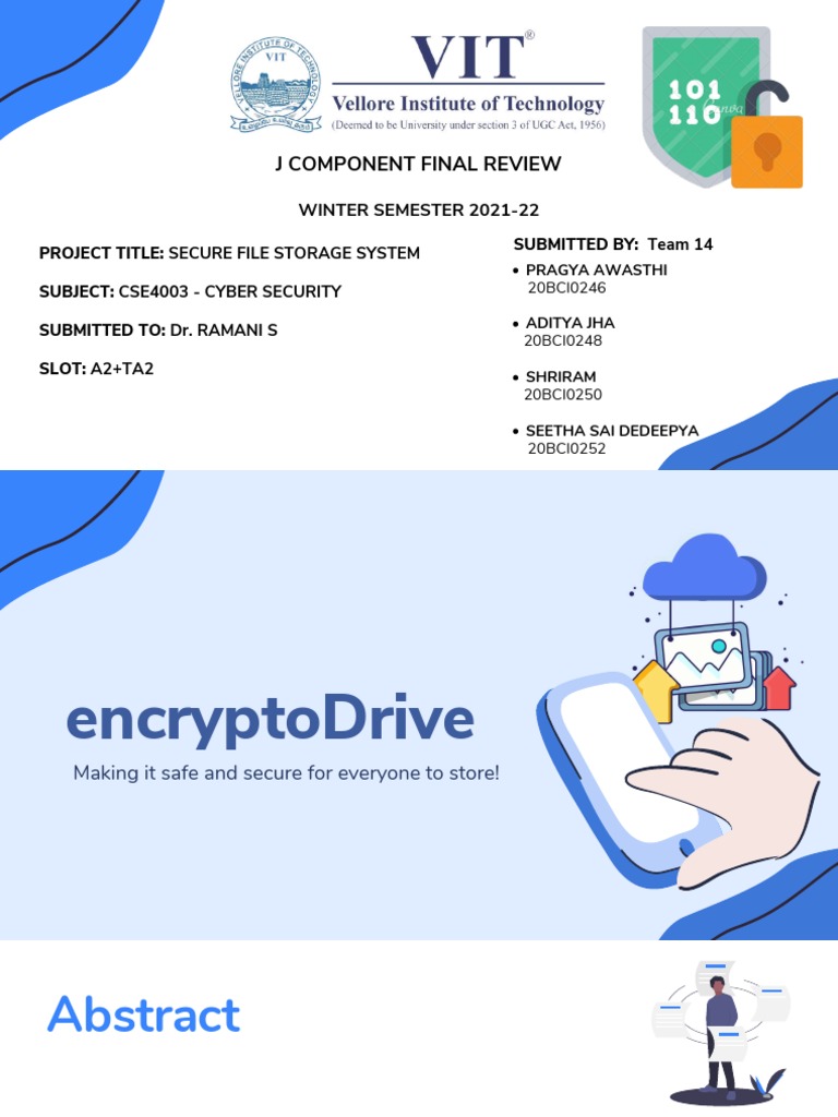 Secure File Storage System Overview | PDF | Encryption | Information ...