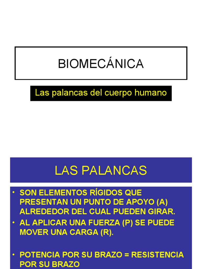 Biomecánica: Palancas y Fuerzas | PDF