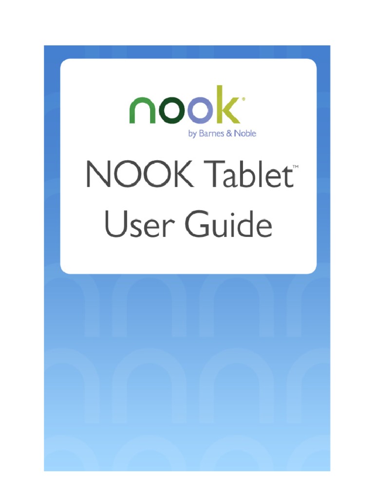 User Guide Nook Tablet v1 4 3a | PDF