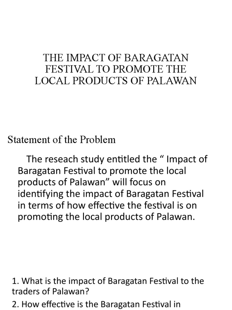The Impact of Baragatan Festival To Promote The Local Products of ...