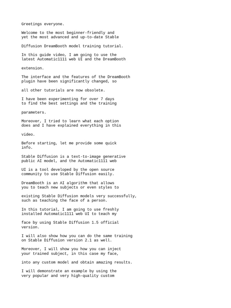 (English) Zero To Hero Stable Diffusion DreamBooth Tutorial by Using Automatic1111 Web UI ...