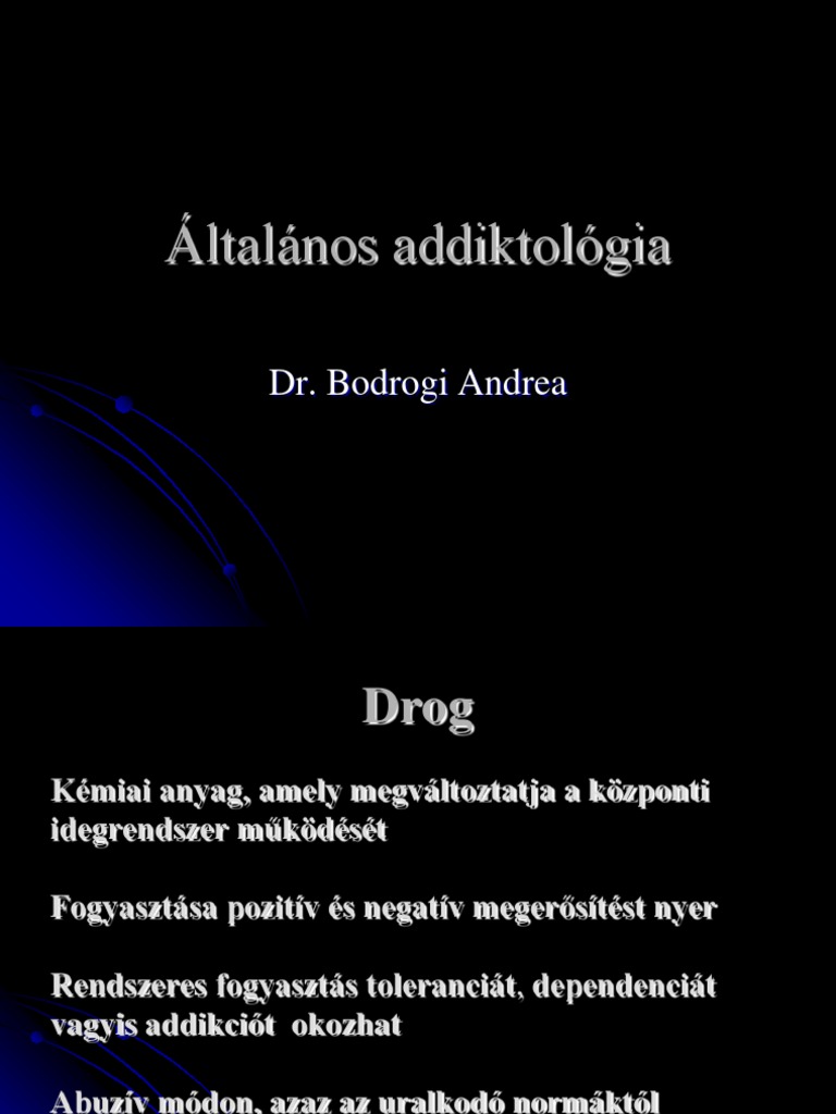 FOK Addiktológia Előadás | PDF