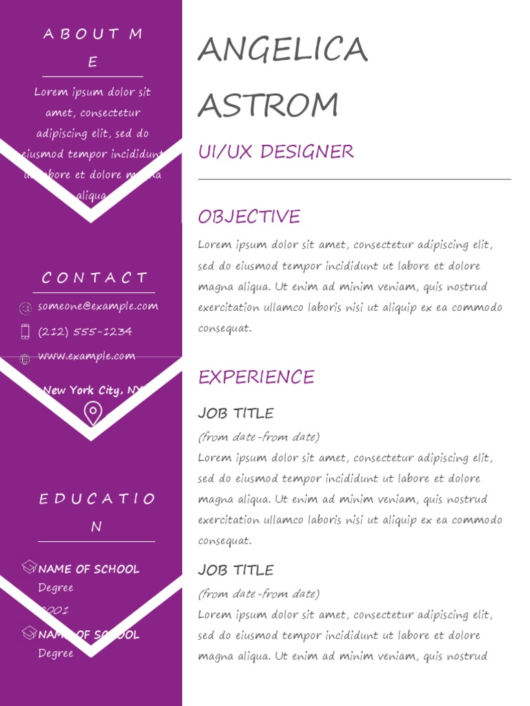 Angelica Astrom: Ui/Ux Designer Objective | PDF