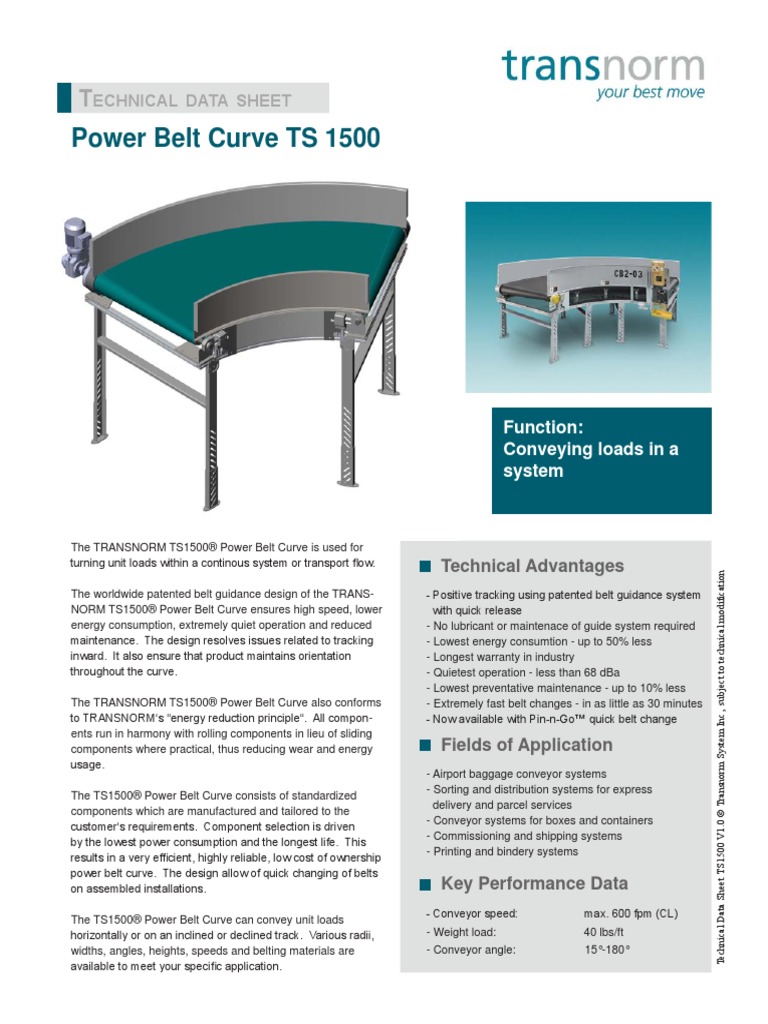 Ts 1500 | PDF | Belt (Mechanical) | Secondary Sector Of The Economy