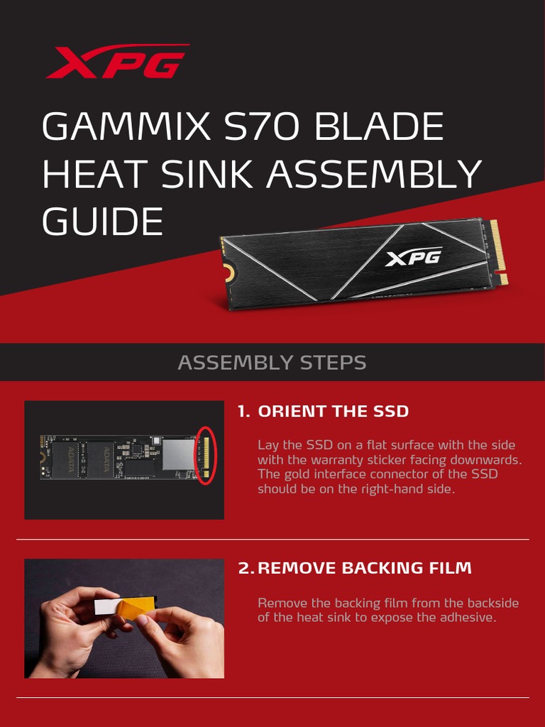 GAMMIX S70 BLADE Heatsink Assembly Guide EN | PDF