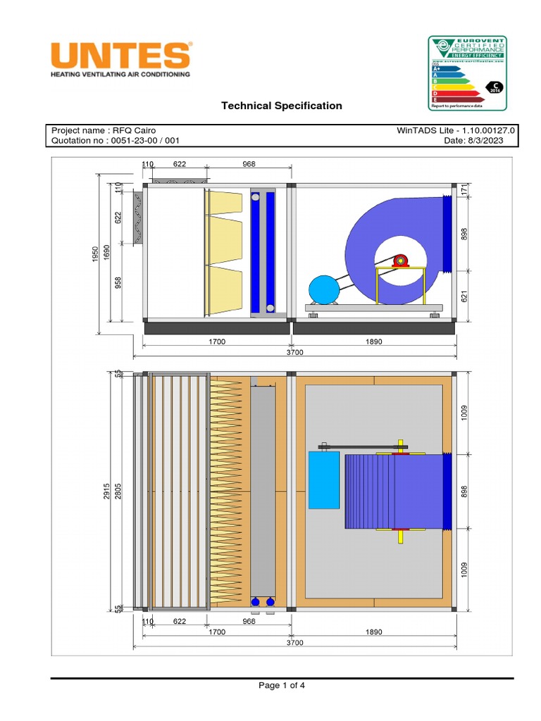 AHU Technical Selection | PDF | Pressure | Door
