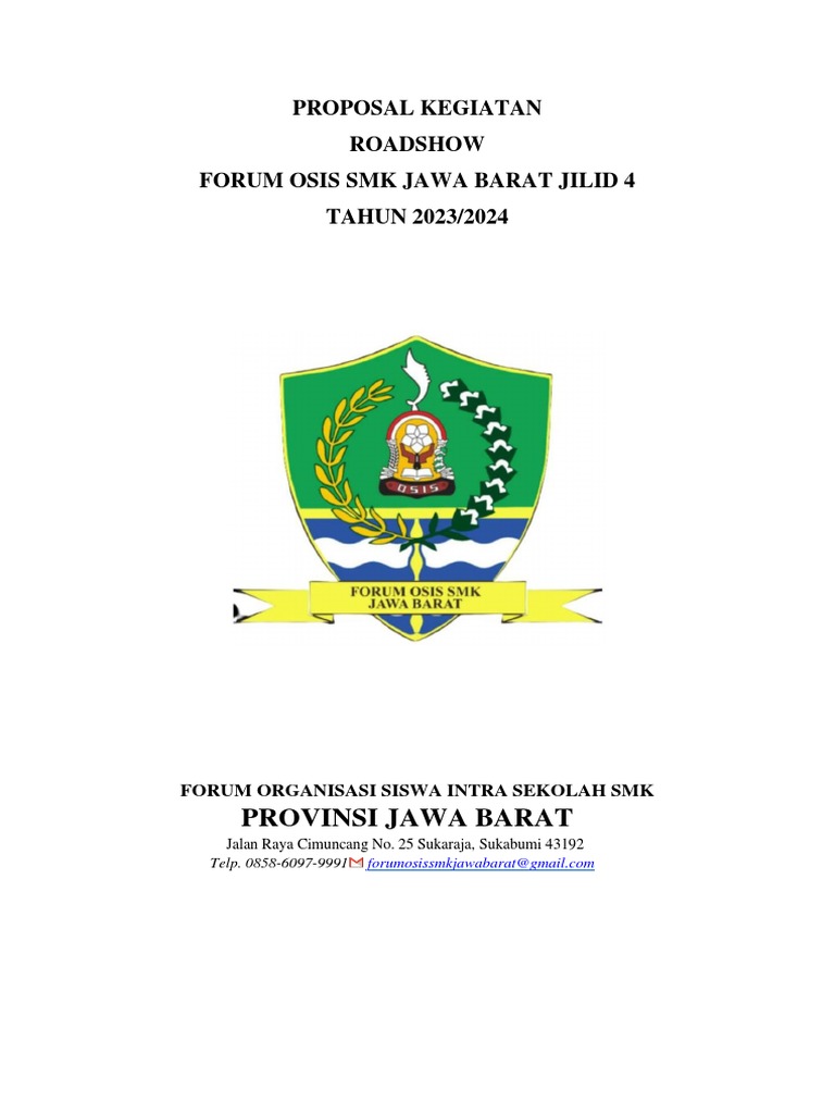 Proposal Roadshow Fosjabar | PDF