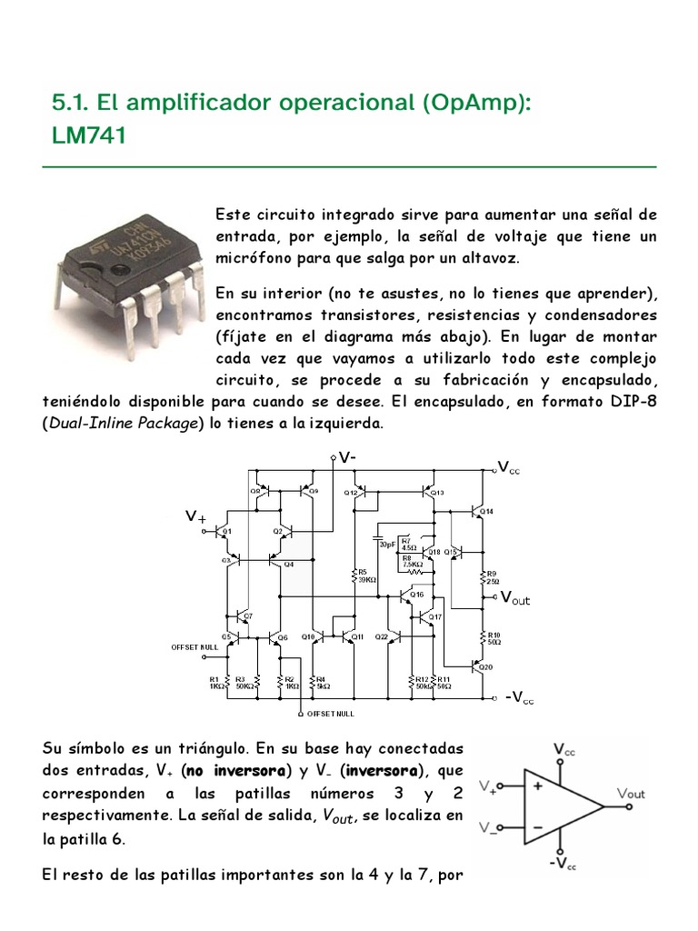 El Amplificador Operacional lm741 | PDF