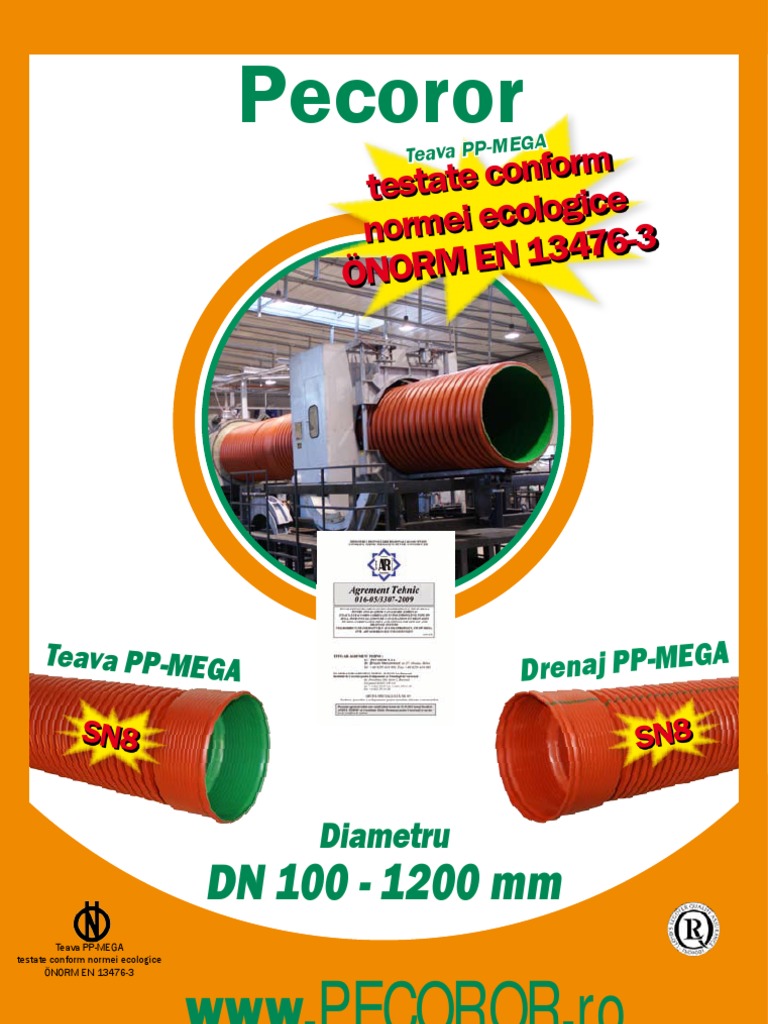 Tevi PP-MEGA pentru drenaj SN8 | PDF