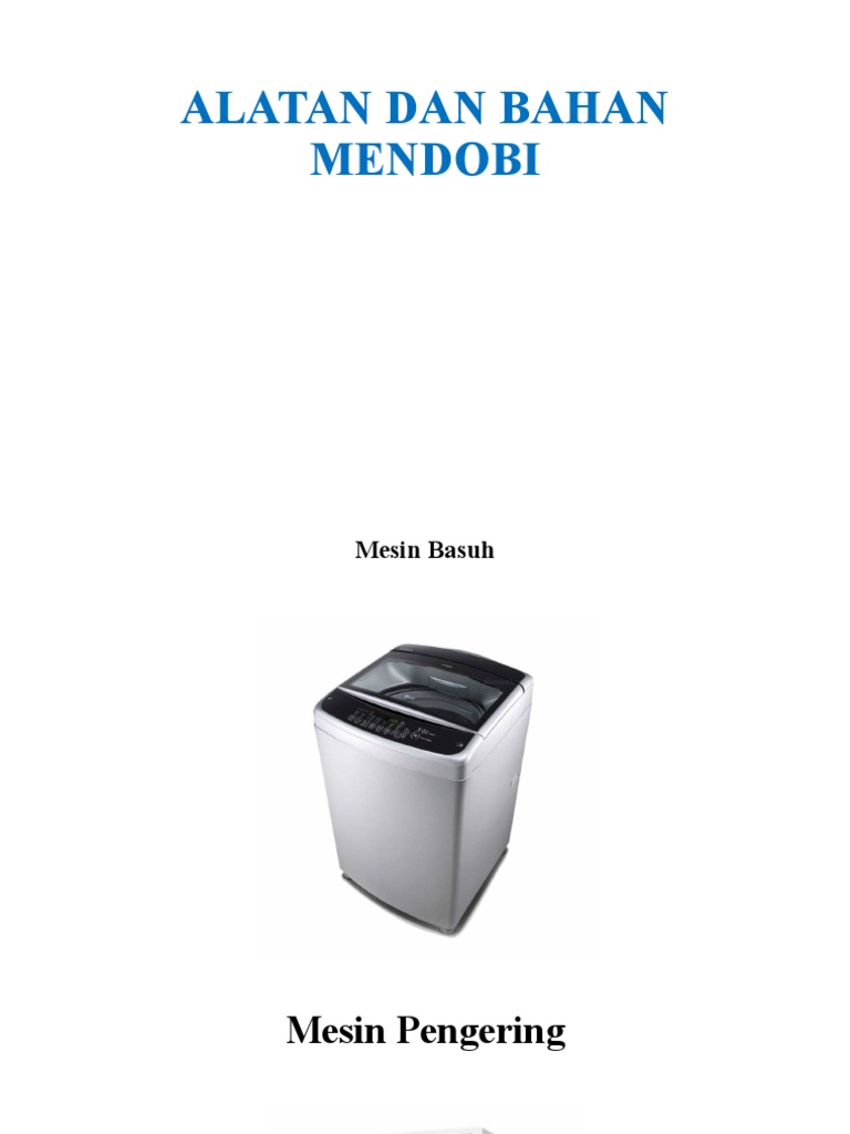 Alatan Dan Bahan Mendobi | PDF