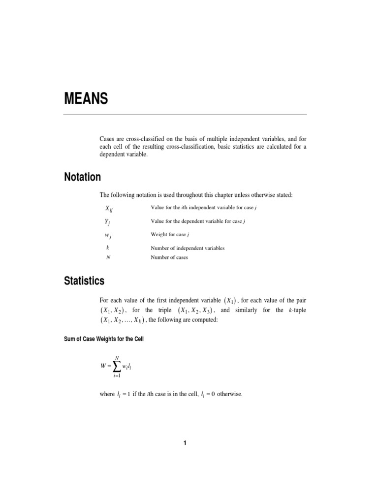SPSS Means | PDF | Analysis Of Variance | Regression Analysis