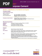 Cement Opc MSDS | PDF | Cement | Dermatitis