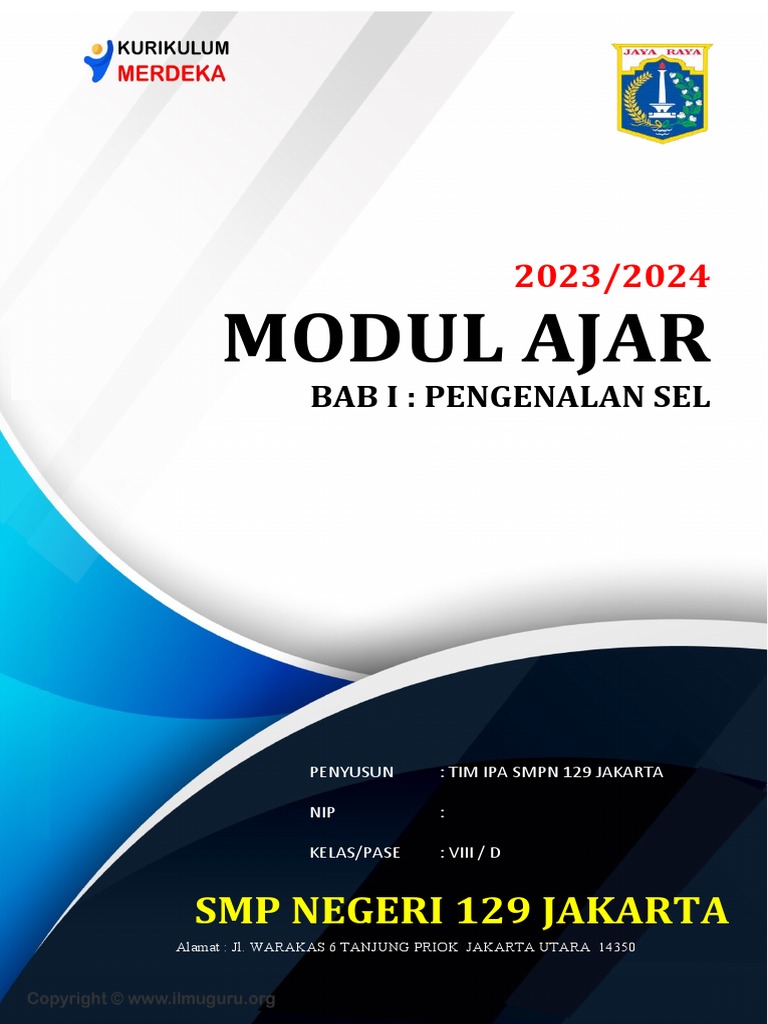Bab 1. Modul Ajar Pembelahan Sel | PDF