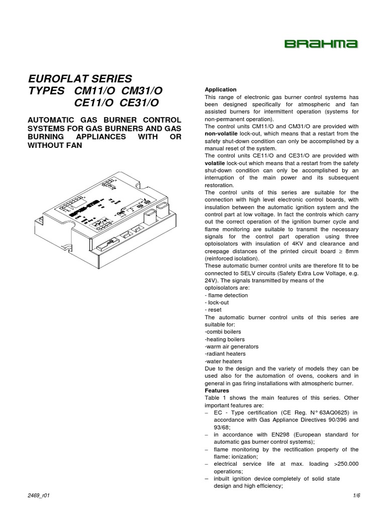 Euroflat Series Types Cm11/O Cm31/O CE11/O CE31/O | PDF | Switch ...