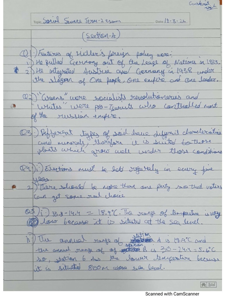 SST Term 2 Exam | PDF