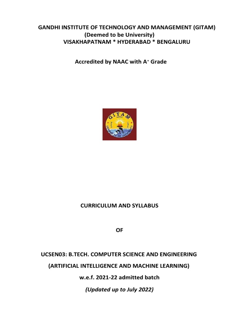 BTech CSE AIML 2022-23 | Download Free PDF | Engineering | Communication