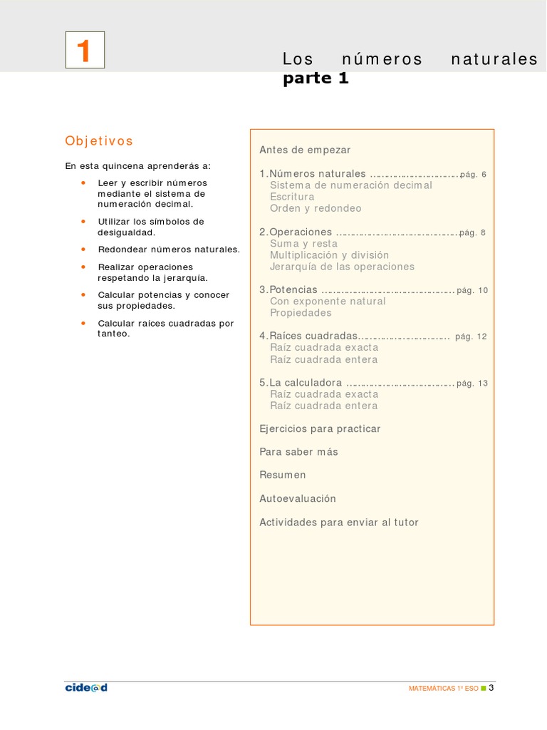 Numeros Naturales 2 Pdf Números Decimal
