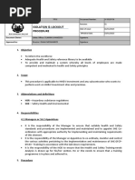 Hazardous Energy Control Procedure: Lockout/Tagout Sheet | PDF | Safety