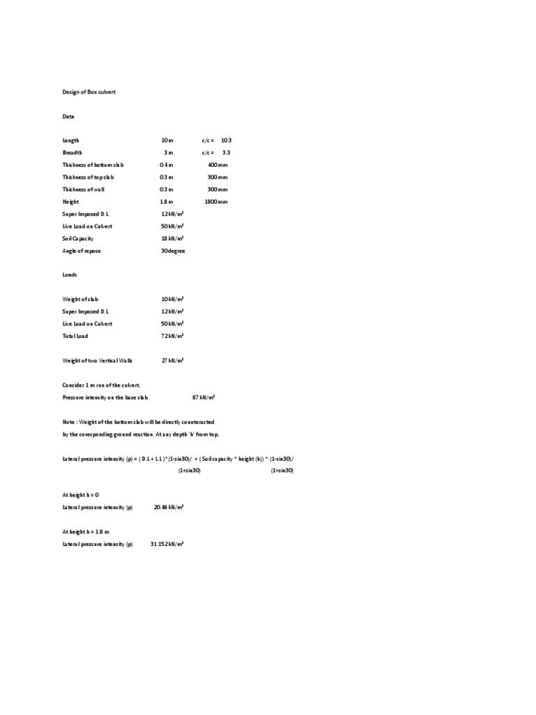 Box Culvert Final (PWD) | PDF