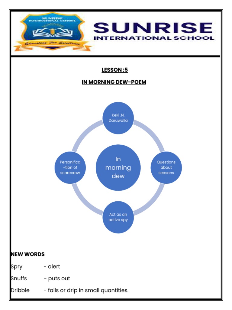 In Morning Dew-Notes | PDF