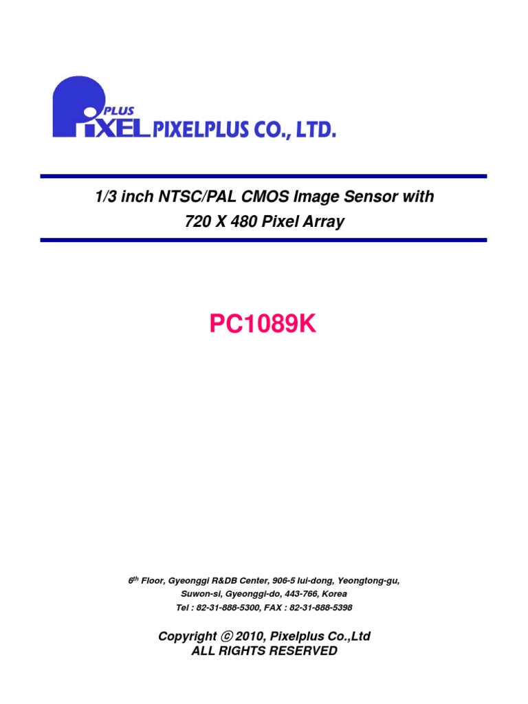 PC1089K | PDF | Pixel | Signal (Electrical Engineering)