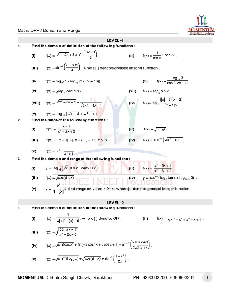 DPP-8 Domain and Range | PDF | Teaching Methods & Materials