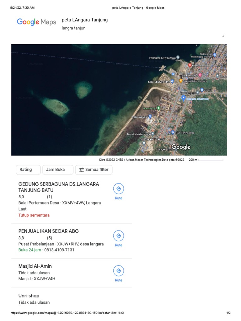 Peta LAngara Tanjung - Google Maps | PDF