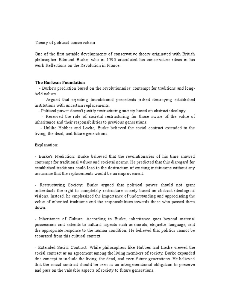 Conservatism | PDF | Edmund Burke | Conservatism