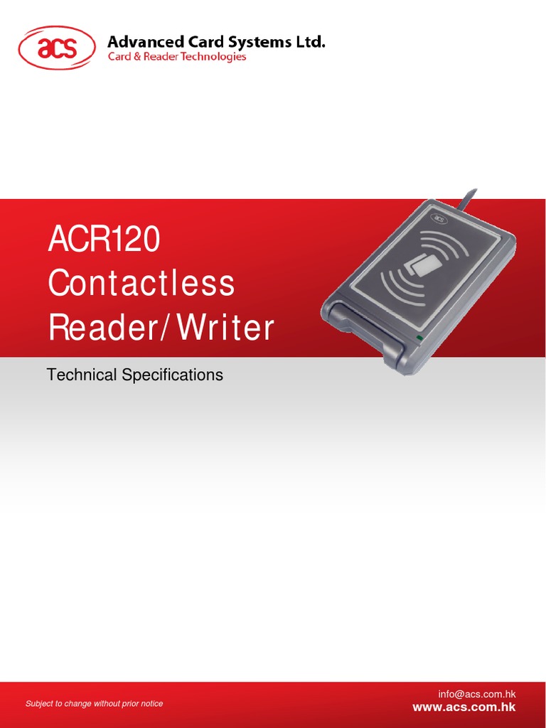 TSP ACR120 v4.00 | PDF | Usb | Smart Card
